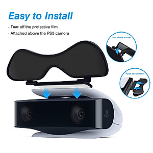 Privacy Cover for PS5 Camera (2021New) Lens Cover for PlayStation 5 HD Camera-WeProGame Dobe Protecting Privacy and Preventing Dirt, Concealing Lens Cap Cover for PS5 Camera (Camera NOT Included)