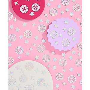 xo, Fetti Disco Ball Foil Confetti - 200 pc | Bachelorette Party Decoration, Cute Birthday Table Decor, Groovy Engagement Decor, Bridal Shower Supplies