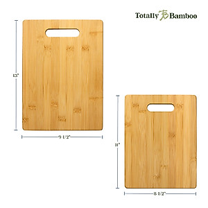 Totally Bamboo 2-Piece Bamboo Cutting Board Set, Brown