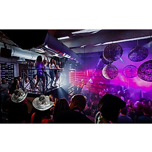 HKLCXYIG Disco Ball Cowboy Hat Women Men Western Sparkly Glitter Space Hat Silver Mirror Cowgirl Cap for Wedding Costume Cosplay Party