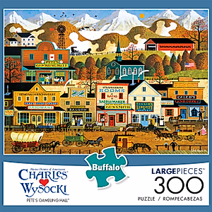 Buffalo Games - Charles Wysocki - Pete's Gambling Hall - 300 Large Piece Jigsaw Puzzle