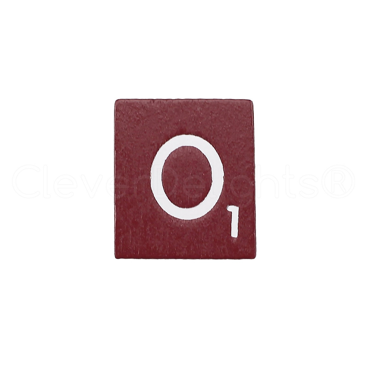 CleverDelights 100 Wood Letter Tiles - Maroon Color - Complete Set - Game Replacement Pieces