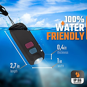 Rechargeable Keychain Alarm for Women Self Defense – 2 Pack 130 dB Loud Safesound Personal Siren Ring with LED Light – Waterproof SOS Emergency Safety Alert Device Key Chain by WETEN (Black&Black)