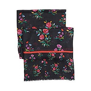 Kate Spade New York Autumn Floral Oblong Black One Size
