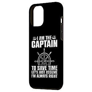 iPhone 12 Pro Max Cool Captain Art For Men Women Boat First Mate Ship Boating Case