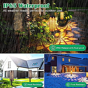 TomCare Solar Lights Outdoor Solar Garden Lights Landscape Lighting for Patio Yard Lawn