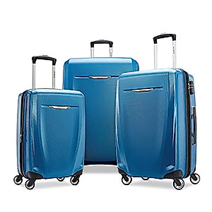Samsonite Winfield 3 DLX Hardside Luggage with Spinners, 3-Piece Set (20/25/28), Blue/Navy