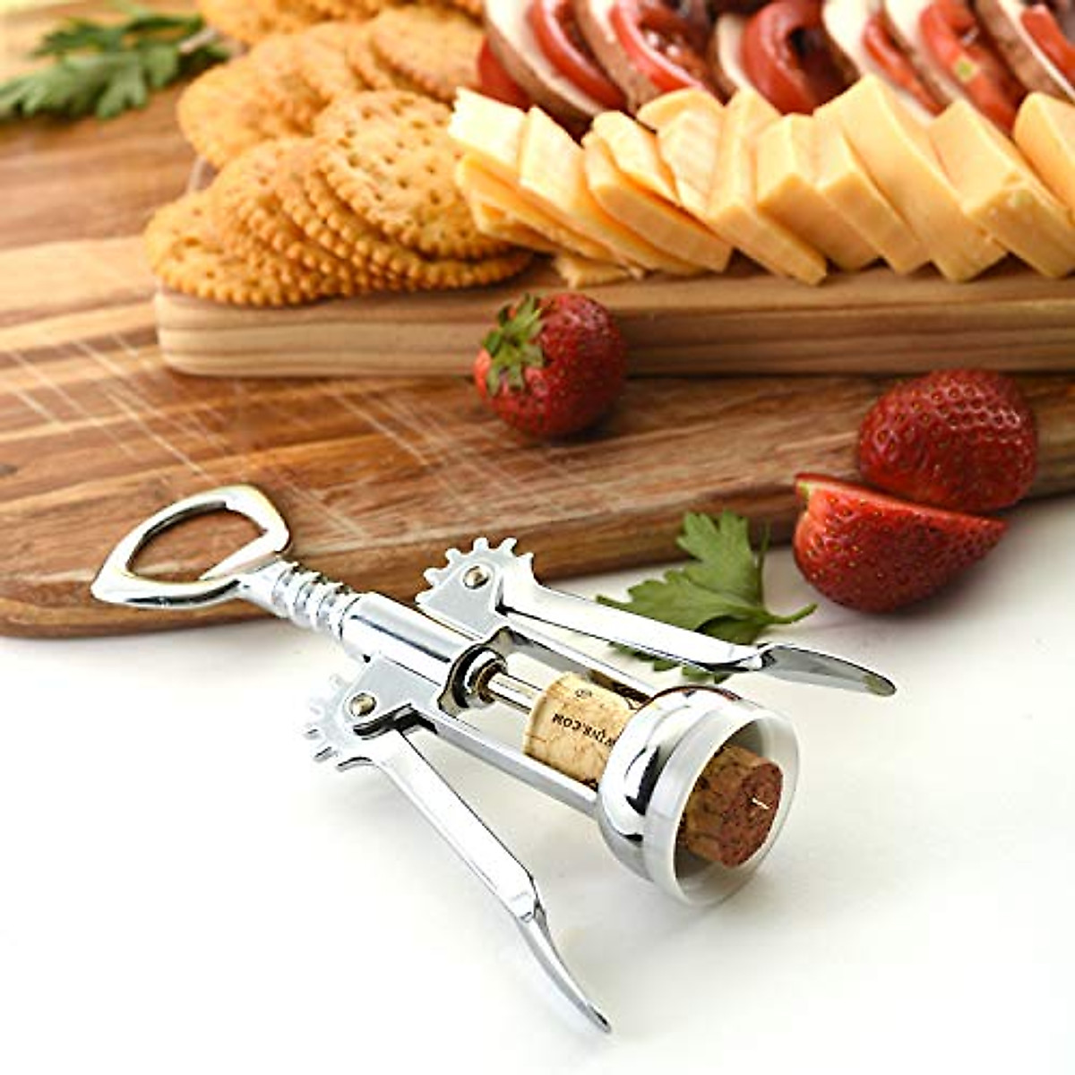 Norpro FG2 Corkscrew, Steel, 7 in L x 2 in W x 1-1/4 in D, Silver