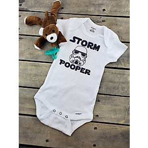 Ink Trendz STORM POOPER TROOPER Themed Baby Onesie® Bodysuit Romper (3-6 Months)