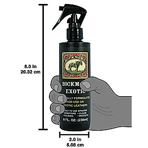 Bickmore Exotic 8oz - Specially Formulated Leather Spray Used to Clean Condition Polish and Protect Exotic Leathers & Reptile Skins