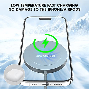 Magnetic Wireless Charger - Magnet Charging Pad Compatible with iPhone 14/14 pro/14 plus/14 pro max/ 13/13 pro/13 pro max/12 pro max - Mag-Safe Charger for AirPods 3/2/Pro with USB-C 20W PD Adapter