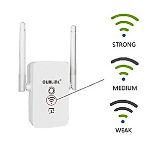 1200Mbps WiFi Range Extender OURLINK AC1200 Signal Booster Repeater, Add Coverage up to 1500 sq.ft. in Your House, Extend 2.4GHz & 5GHz Wi-Fi, Easy Setup