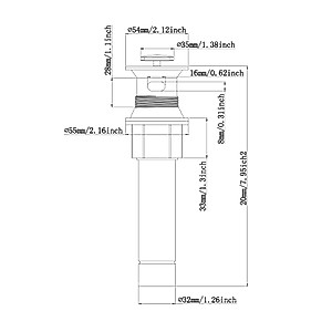 PARLOS Anti-Clogging Pop up Sink Drain Stopper with Overflow for Bathroom Sink Vessel, Chrome, 2104701