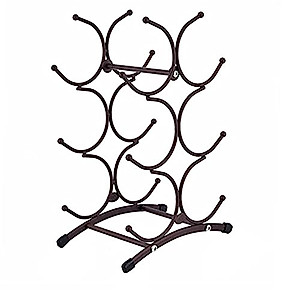 Fadak Wine Rack Vertical Wine Rack Desktop Wooden Bottle Rack for 6 Bottles of Wine, Wine Shelf for Home Decor and Kitchen Storage Rack, Bar, Wine Cellar, Cabinet, Pantry