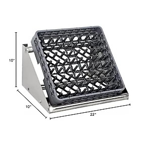 Express KitchQuip Premium Quality Stainless Steel Tubular Rack Wall Mounted Shelf – NSF Certified (22")