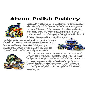 Polish Pottery Bowl 6-inch made by Ceramika Artystyczna (Blue Violets Theme)