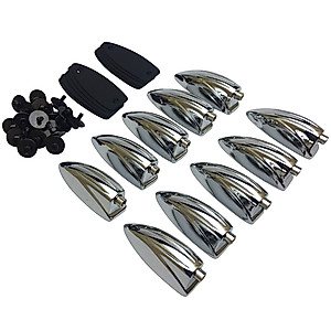 Single End Bass Drum Lugs - (10 Pack, Chrome)