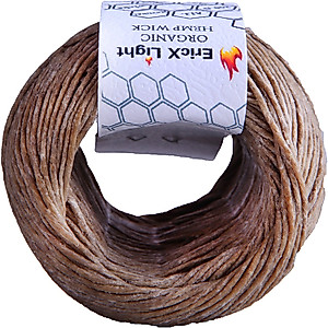 EricX Light Organic Hemp Wick,200 FT Spool,Well Coated with Beeswax,Standard Size(1.0mm)