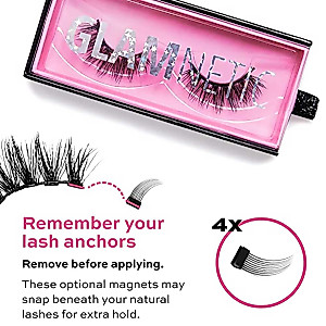 Magnetic Eyelashes – Viral | Artificial Magnetic Lashes, Made with Synthetic Faux Mink Fiber, Comfortable and Natural Lash Extention Look, Reusable Up To 60 Times, Long Wispy 15mm, 1 Pair