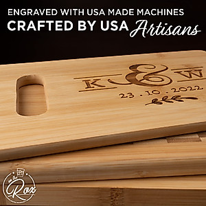 Personalized Wedding Gifts for Couples - Personalized Cutting Board - Custom Bamboo Cutting Board - Engraved Cutting Board - Customizable Housewarming Gifts - 3 Sizes and Designs To Choose From