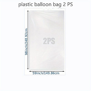 balloon bags (2Pcs), balloon transport bags transparent giant storage bags (2pcs) 59x98 inches