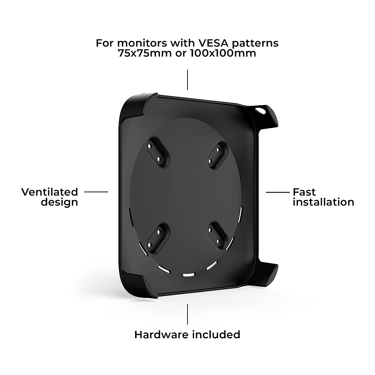 HumanCentric Mount Compatible with Mac Mini, Custom Mac Mini Mount. Wall Mount, Rack Mount, Mac Mini Under Desk Mount, Mac Mini Mount Behind Monitor Mac VESA Compatible Mac Mini Monitor Mount