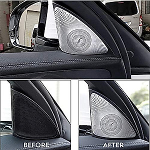 Car Door Stereo Speaker Cover Trim for Mercedes Benz New Class C W205 2015-2019 Car Accessories Speaker Cover Trim Sticker