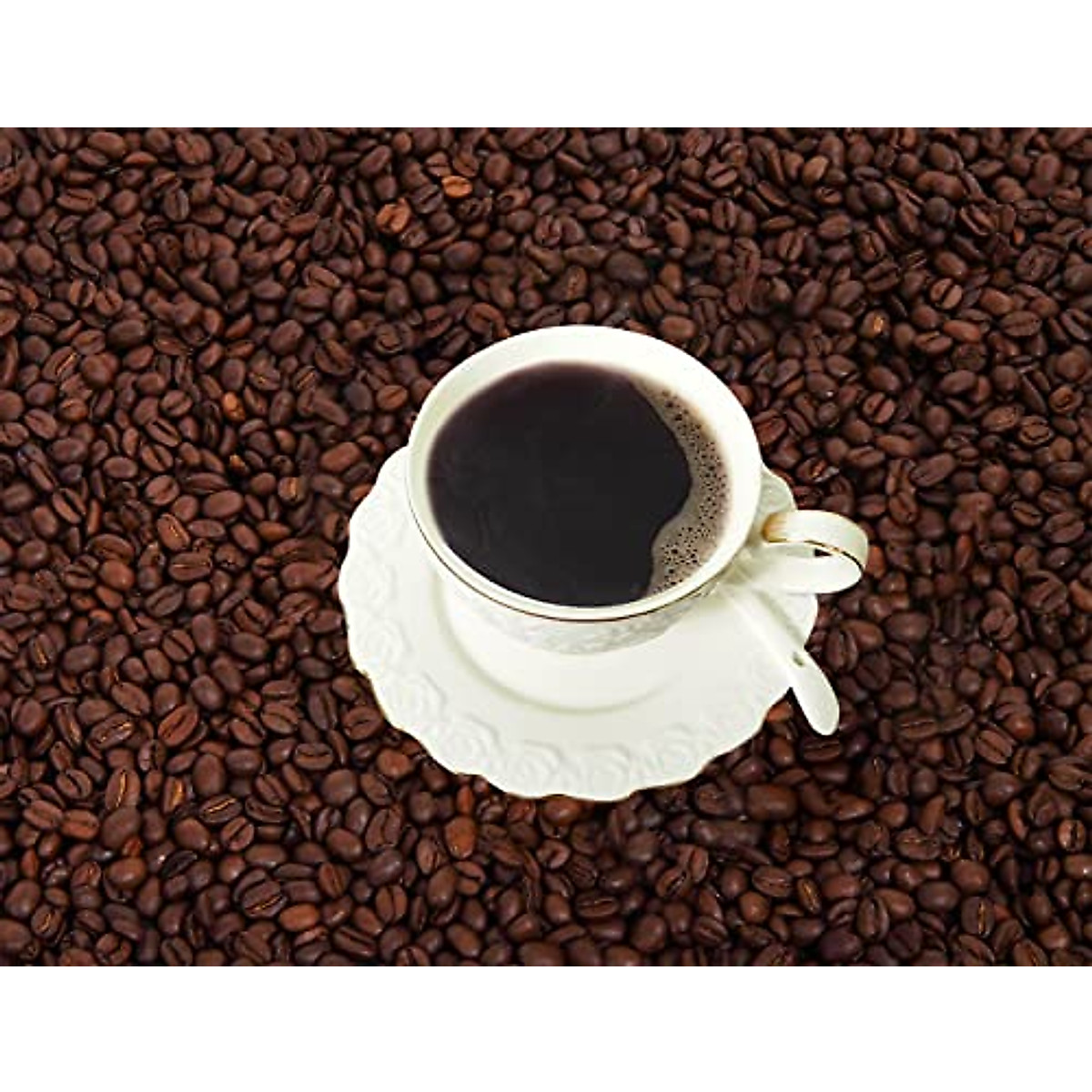 Ceramic Coffee Cup Set with Saucer Spoon 3 Piece Flower Elegant Vintage Coffee Cup,for Milk Afternoon Tea Black Tea(6.7 oz)