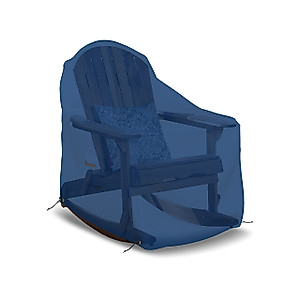 Covers & All Adirondack Chair Cover, 18 Oz Heavy Duty Waterproof UV & Weather Resistant All Season Protector, Outdoor Furniture Cover with Air Vents & Drawstrings (32" W x 34" D x 36" H, Blue)