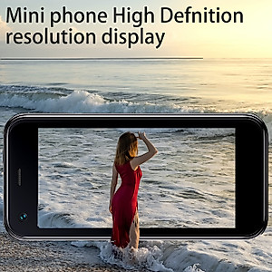 Hipipooo Super Small Mini Smartphone 3G Network 2.5 Inch Mini Phone 1GB+8GB Quad Core Dual SIM Android The World's Smallest Unlocked Kids 3D Glass Pocket Cellphone (Black)