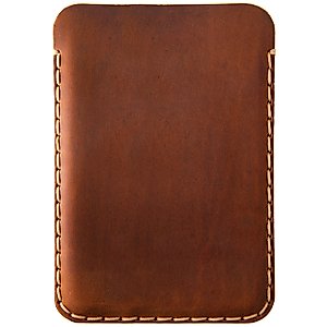 Bovine leather cover for Microsoft Surface Duo 2 case, made in Europe (for Duo 2 with a Bumper, Brown)