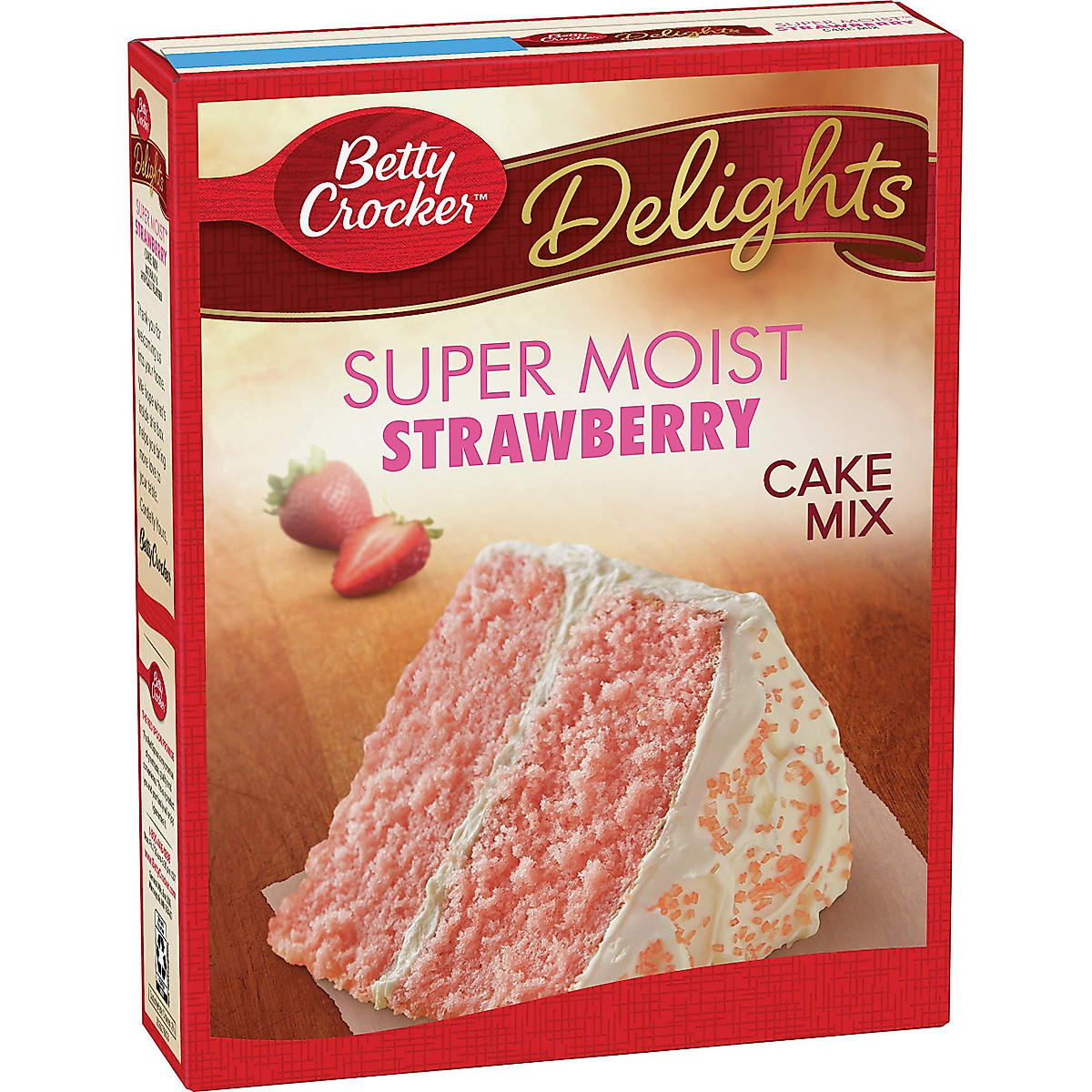 Betty Crocker Super Moist Strawberry Cake Mix, 15.25 oz (Pack of 6)