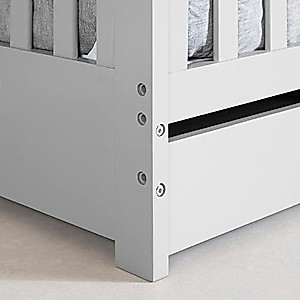 South Shore, Cookie Crib with Drawer, Soft Gray