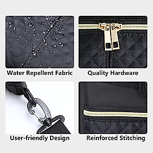 YaKuss Universal Stroller Organizer Bag with Cup Holder Shoulder Diaper Handbag Baby Accessories Three Way to Carrier Fits Britax, Uppababy, Baby Jogger, BOB and Donna Stroller,1.0 Black