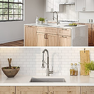 KRAUS 23-inch 16 Gauge Standart PRO Kitchen Sink Combo Set with Bolden 18-inch Kitchen Faucet and Soap Dispenser, Stainless Steel KHU101-23-1610-53SS