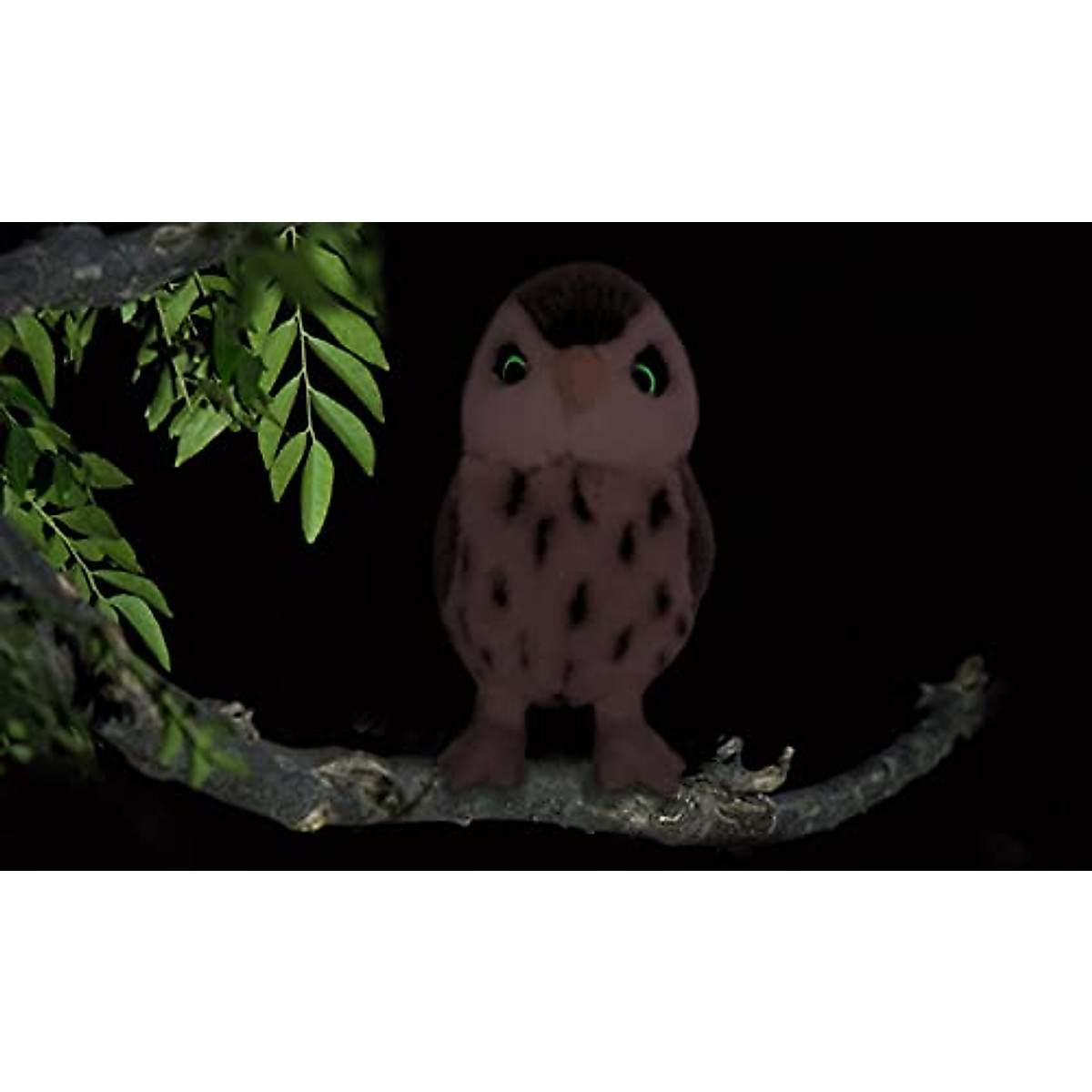 Ice King Bear Owl Stuffed Animal Luminous Eyes, Cute Plush Toy 10 Inches