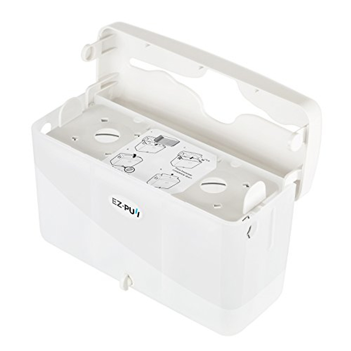 EZ-Pull Countertop SLIMFOLD Hand Towel Dispenser for Kitchen/Bathroom/Office/RV/Airbnb, White 4600-EZ, EZbrnd