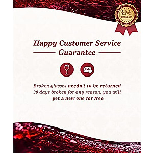 Red Wine Glasses Set of 4- Premium Crystal Wine Glasses Hand Blown-15 oz,Thin Rim,Long Stem,Perfect for Red or White,Daily Use,Unique Wedding Anniversary or Birthday Gift