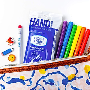 Nice 'N Clean Sensitive Skin Wet Hand Wipes Infused with Aloe & Vitamin E, Blue, 400 Count