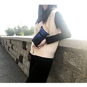 Wakaka Neoprene Small Crossbody Bag Smartphone Wallet, As A Small Fashion Gifts/Present for Women or The One You Love. (Sky Purple)