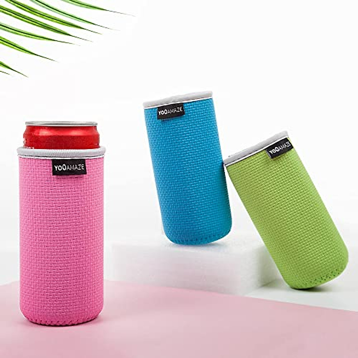 YouAmaze | Premium Can Coolers Sleeves (6 Pack) High Quality Insulated Beer Can for Slim and Regular Cans - Soft Insulated Beer Sleeves for Cans - Beer Sleeves for Cans