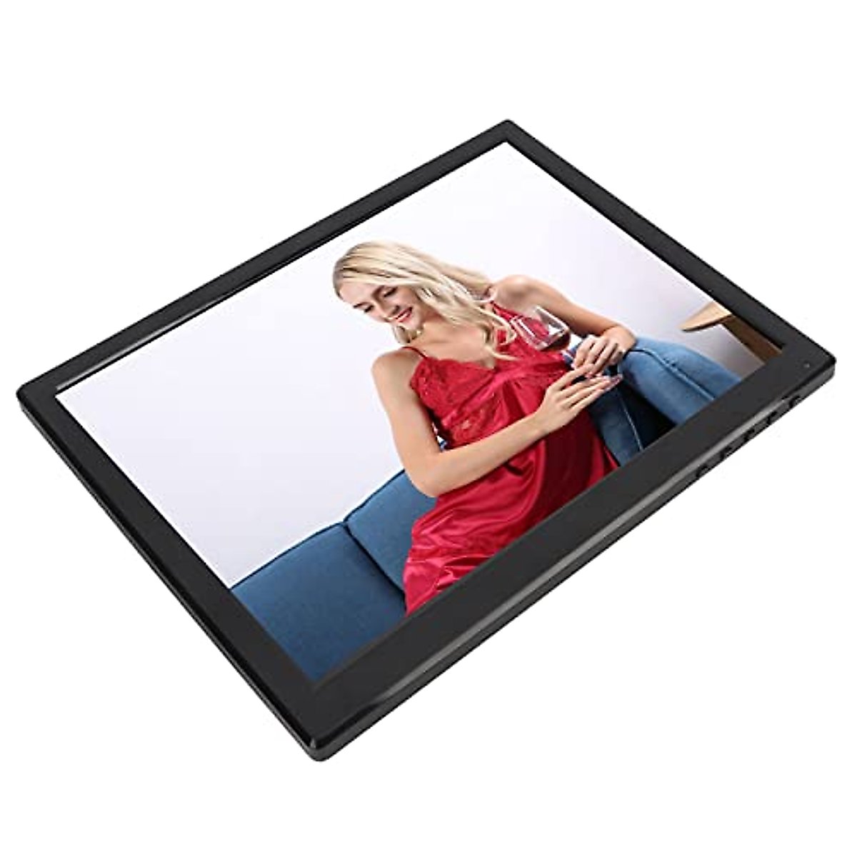 Naroote 12.1 TFT LED Monitor, Clear Image Portable 100-240V Portable Color Screen Display (US Plug)