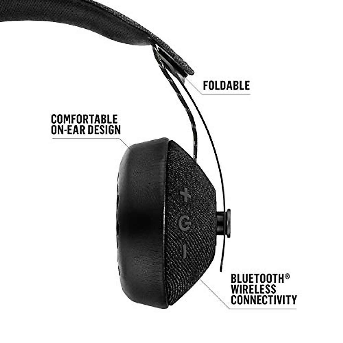 House of Marley EMJH111BK Rise Bluetooth Headphones Mic Black