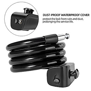 ROCKBROS Bike Lock Cable 4 Feet Bicycle Cable Lock with Mounting Bracket 2 Secure Keys 1/2 Inch Diameter