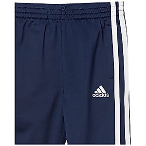 adidas boys Zip Front Tricot Jacket and Track Pants Shorts Set, Vivid Red, 4-8 Years US
