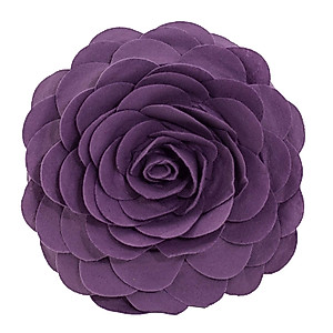 Fennco Styles Eva's Flower Garden Decorative Throw Pillow 16" Round - Violet Floral Accent Pillow for Home, Couch, Bed, Living Room, Holiday and Office Décor