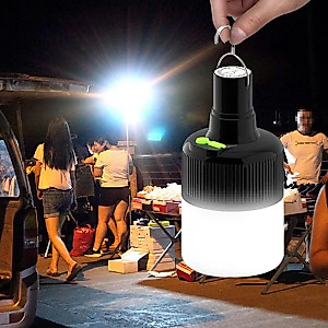 Super Bright Outdoor Tent Lamp 2 Mode Camping Lamps USB Rechargeable Portable Night LED Bulbs Emergency Lamp for Camping Hiking (2)