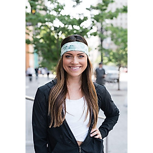 Maven Thread Tropics, Women's Wide Sports Running Headband for Exercise, Gym and Yoga - 4" Thick Non Slip Sweatband 2Pack