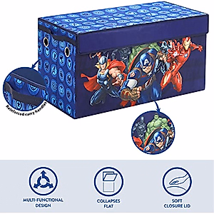 Idea Nuova Avengers Collapsible Children’s Toy Storage Trunk, Durable with Lid