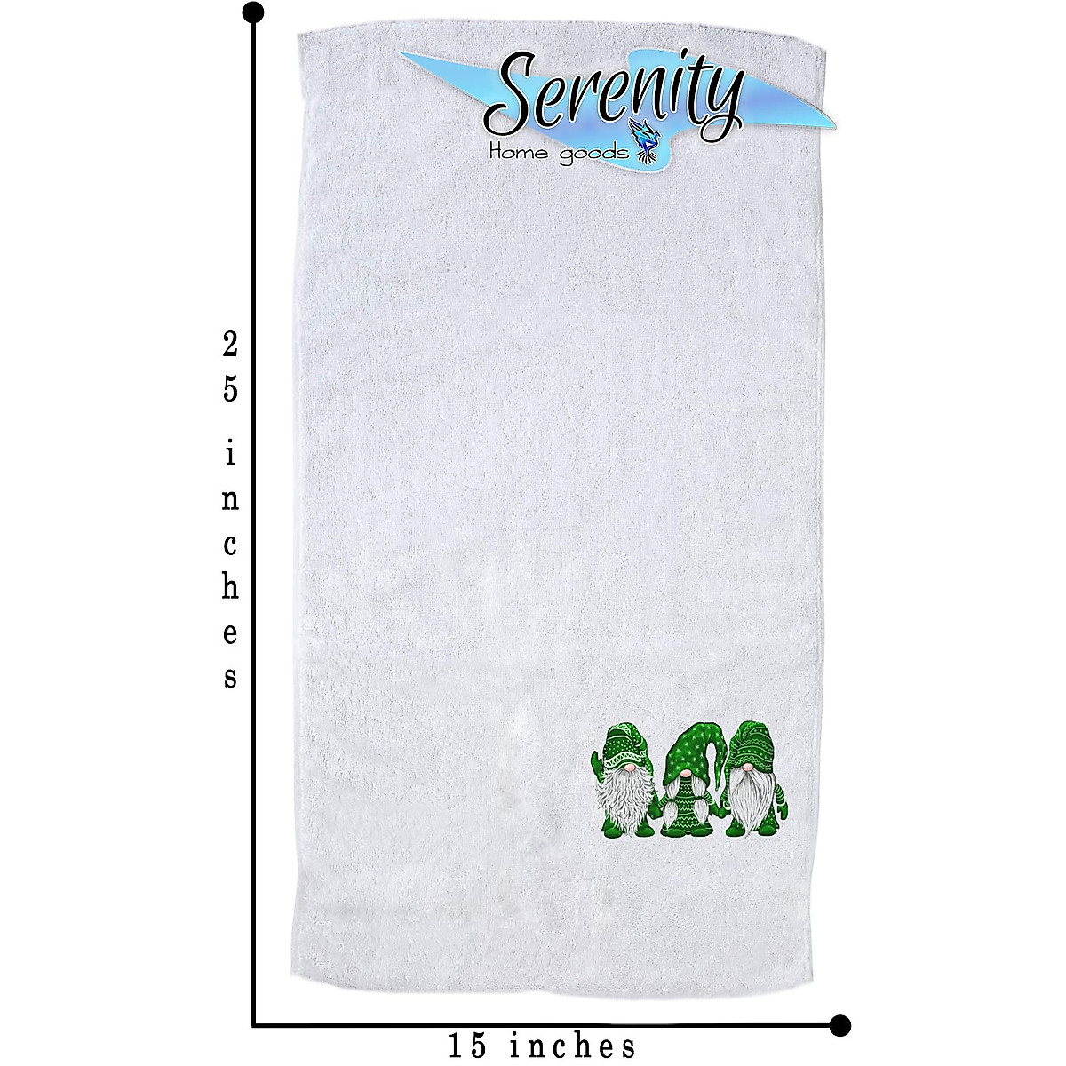 St Patricks Day Kitchen Dish Tea Towel Decoration | Decorative Bathroom Hand Decor | Holiday Shamrock Gnomes Bath Towels | Spring Winter Green Home Decor | Saint Patrick's Day Paddy's Day Paddys